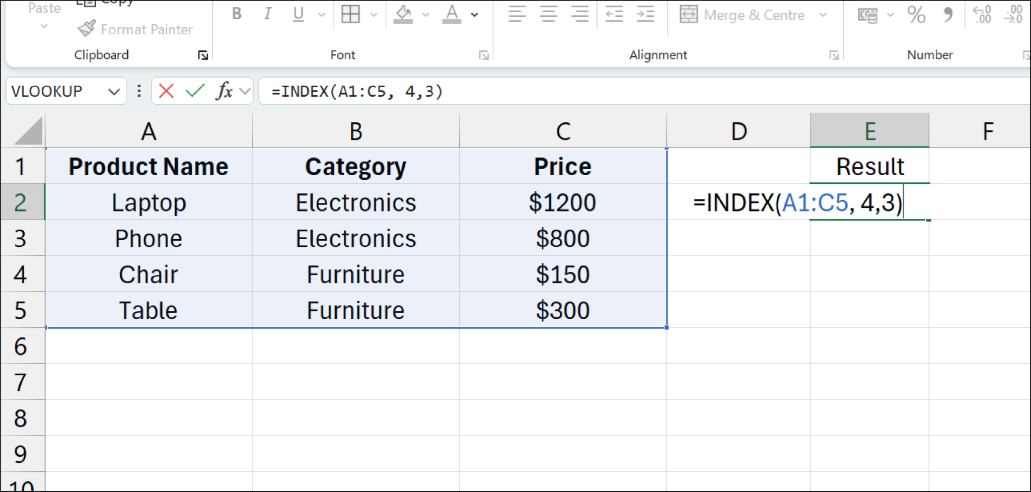 The Index and Match Functions in Excel – Excel Hub